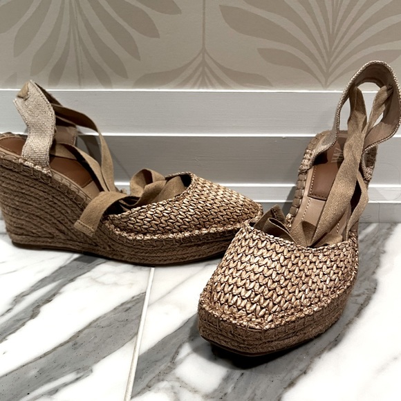Zara | Shoes | Raffia Espadrilles By Zara Worn 3 Times Wrap Around ...